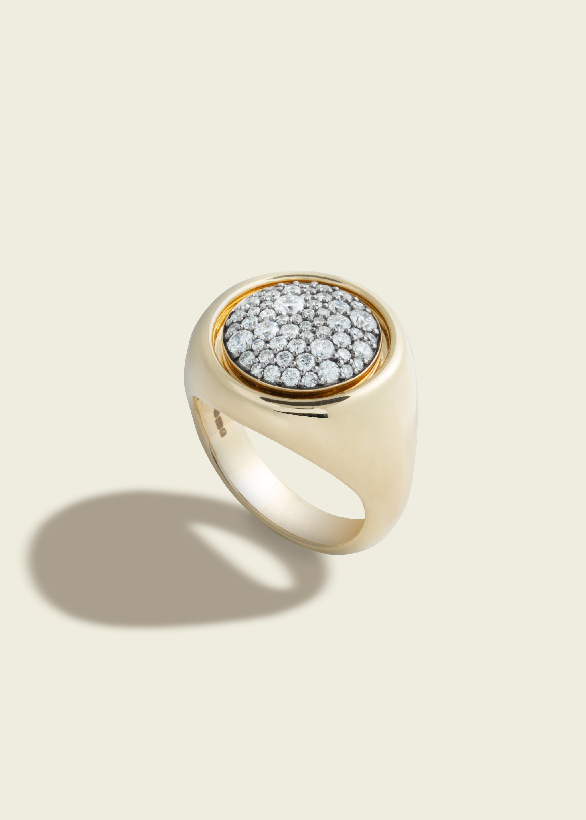 Antique Finish Smartie Ring. Exceptional Diamond Rings from Lucy Delius