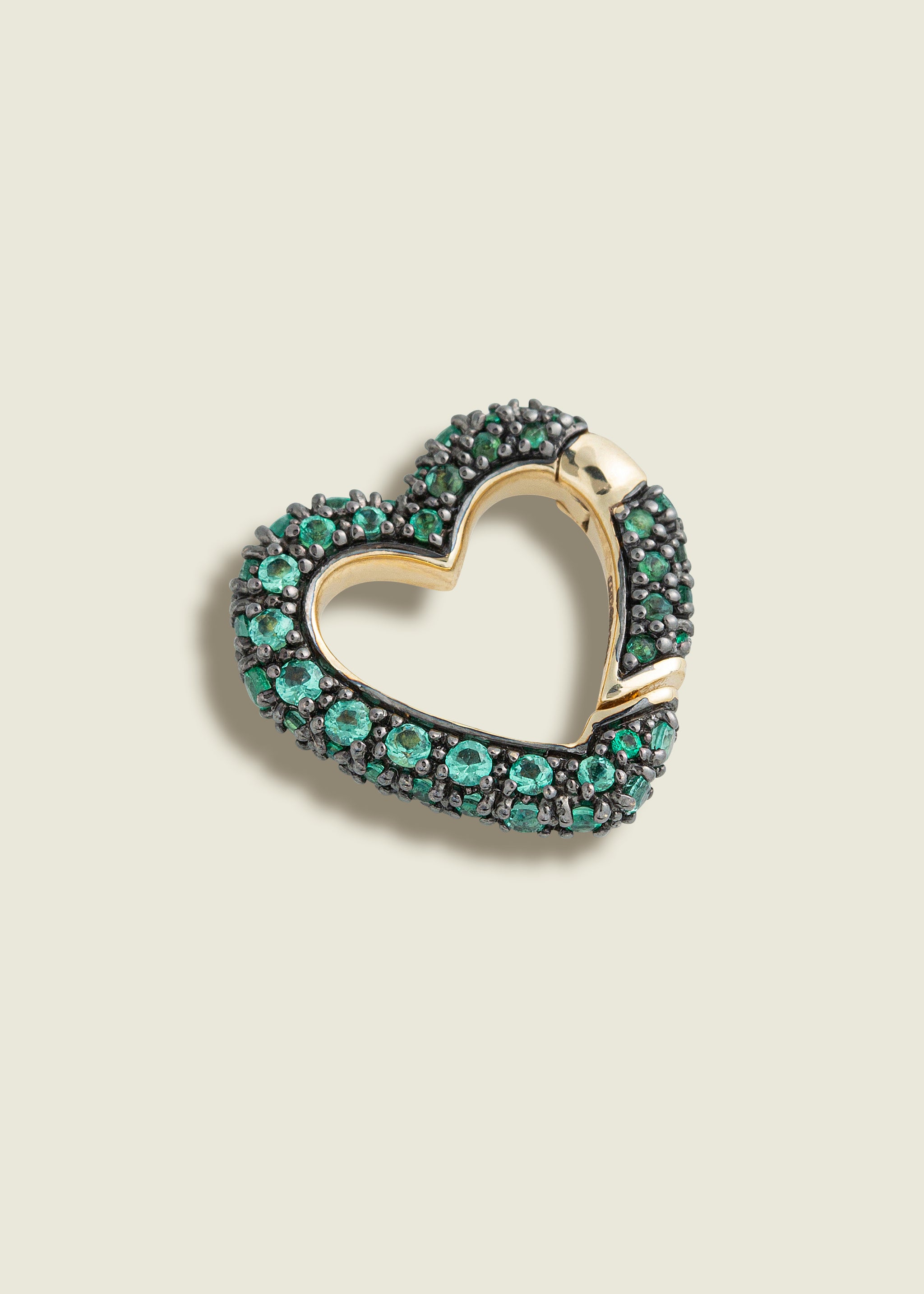 Emerald Love Connection. Victorian inspired heart jewellery, Lucy Delius