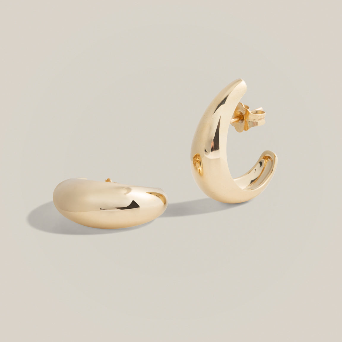 Polished Finish Gold Dust Ear Cuffs. Gold Hoop Earrings, Lucy Delius
