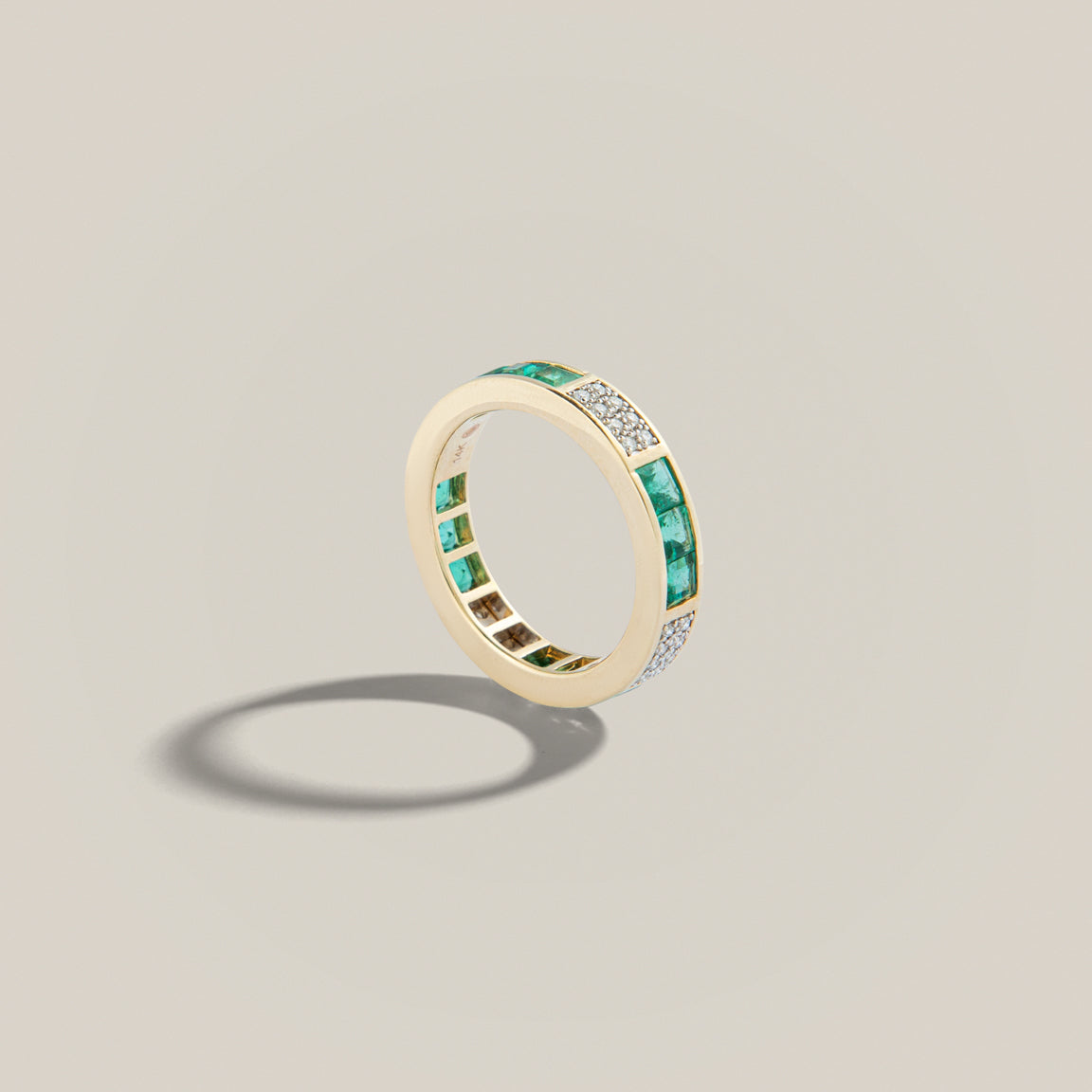 The Lucky One Emerald Ring. Art deco style emerald eternity ring, Lucy ...